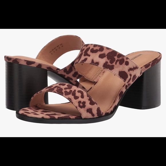 Shoes | Nwt Two Strap Heeled Slide Sandal | Poshmark